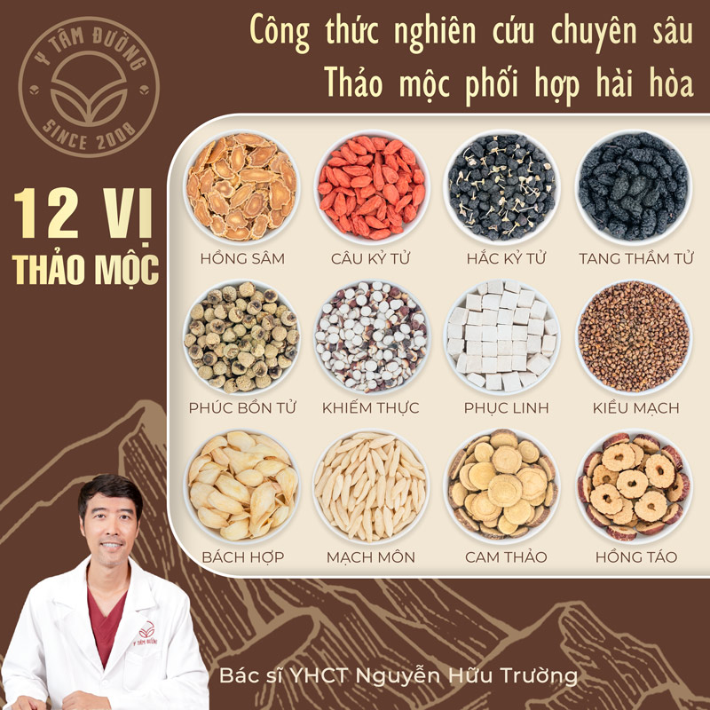 Trà Hồng sâm Kỷ tử Bách hợp